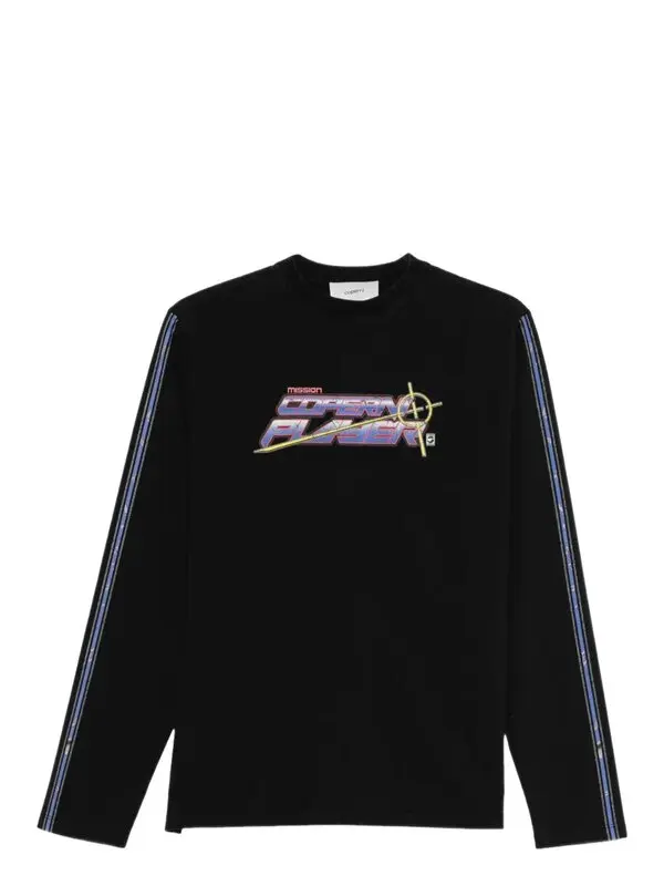 Coperni Logo-print Long-sleeve T-shirt - Black