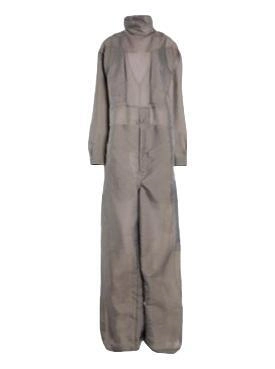 Rick Owens Organza High-neck Top - Gray
