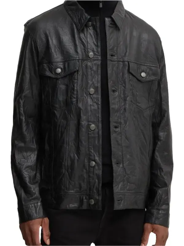 Zadig&Voltaire Leather Button-fastening Jacket - Black