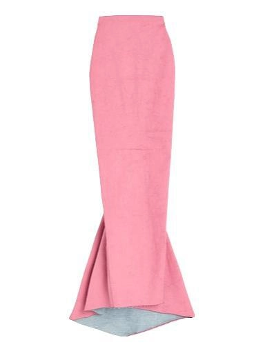 Rick Owens Asymmetrical Denim Skirt - Pink