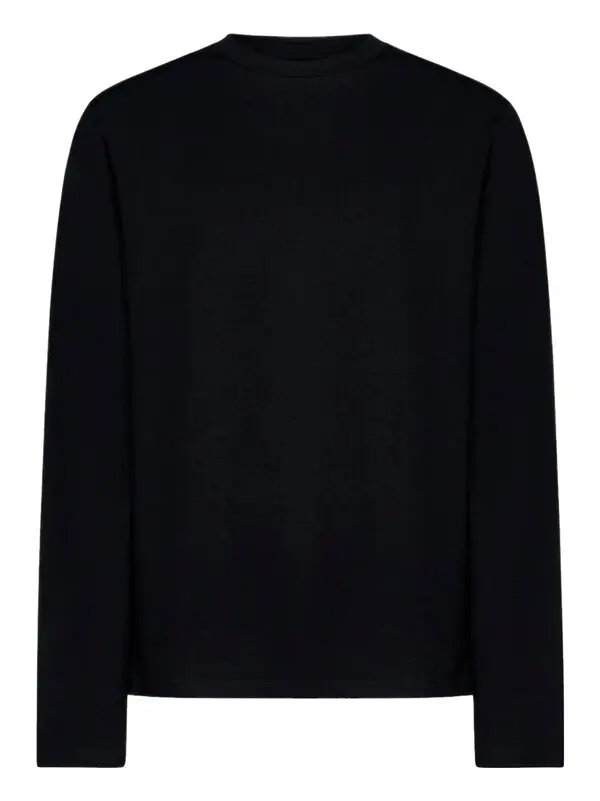 JIL SANDER Logo Printed Long-sleeved T-shirt - Black
