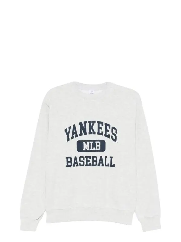 SPORTY  RICH Baseball-print Sweatshirt - Grey