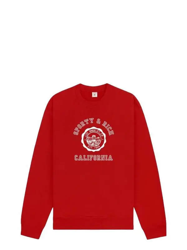 SPORTY  RICH Sporty & Rich Graphic Print Crewneck Sweatshirt - No