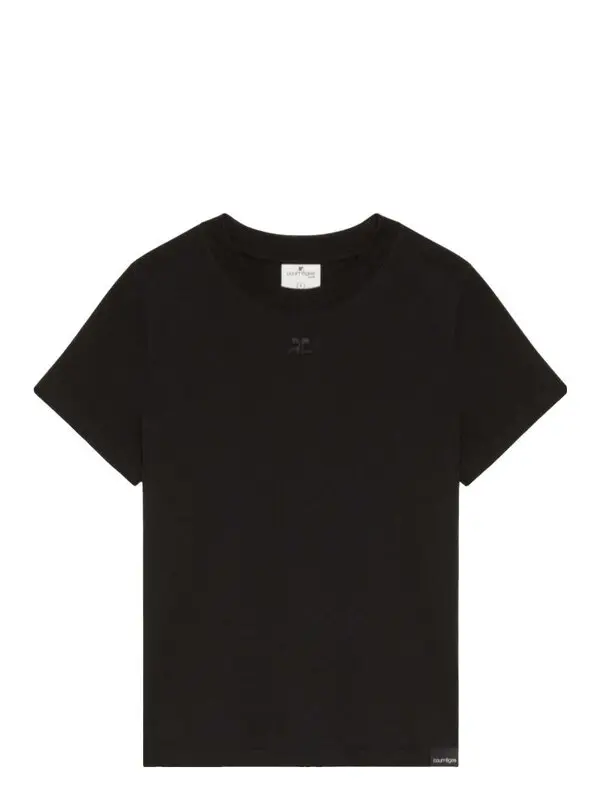 COURREGES Ac Logo Crewneck T-shirt - Black