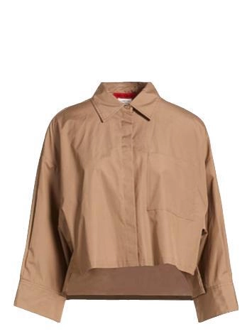 MAXCO. Max&co. Poplin Shirt With Embroidered Logo - Nude