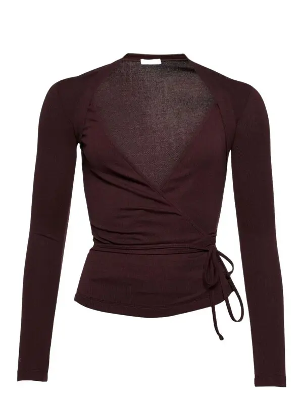 ERES Wrap Long-sleeved Cardigan - Black