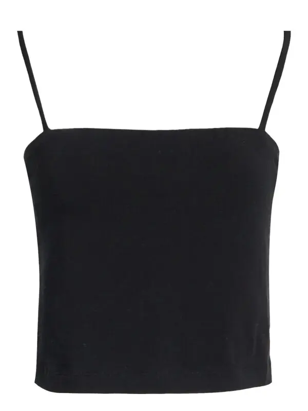 Brunello Cucinelli Cropped Spaghetti-strap Camisole - Black