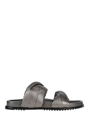 Rick Owens Metallic Leather Sandals - Gray