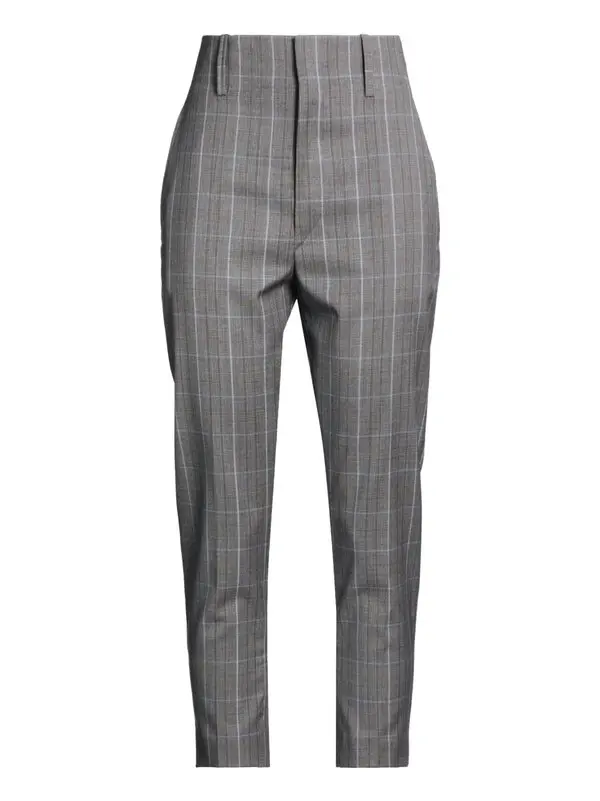 Isabel Marant Étoile Tapered Plaid Wool Trousers - Gray