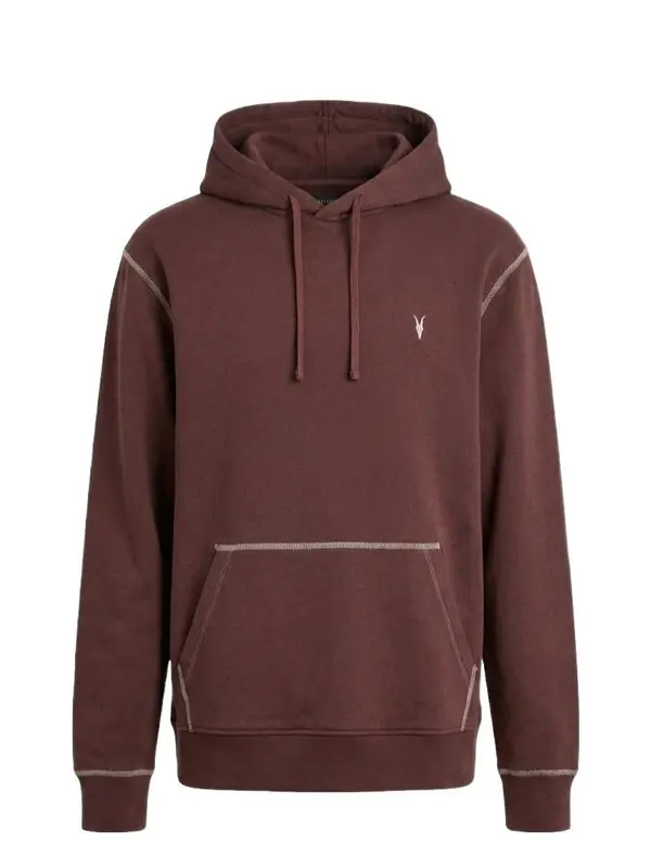 ALLSAINTS Amir Contrast-stitch Hoodie - Red