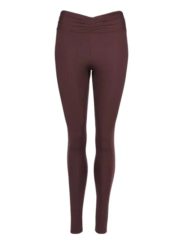 ERES Ribbed Pull-on Leggings - Red
