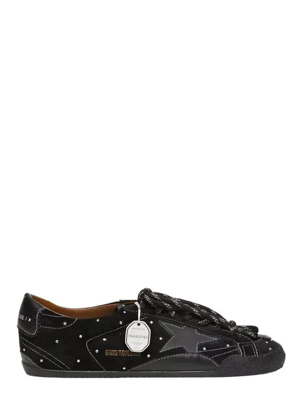 GOLDEN GOOSE True Star Sneakers With Swarovski Crystals - Black