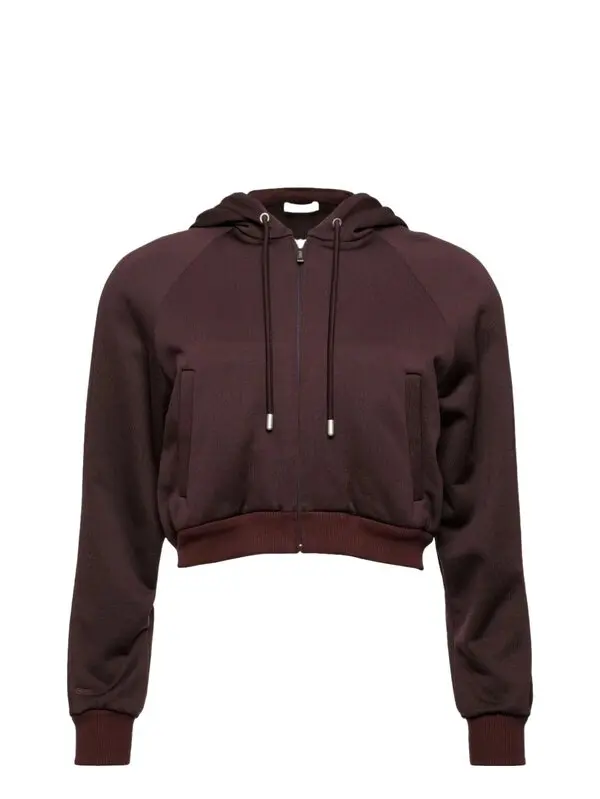 ERES Zip-up Cropped Hoodie With Drawstring Hood - Black