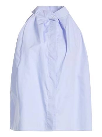 MAXCO. Max&co. Sleeveless Poplin Voile Shirt - Blue