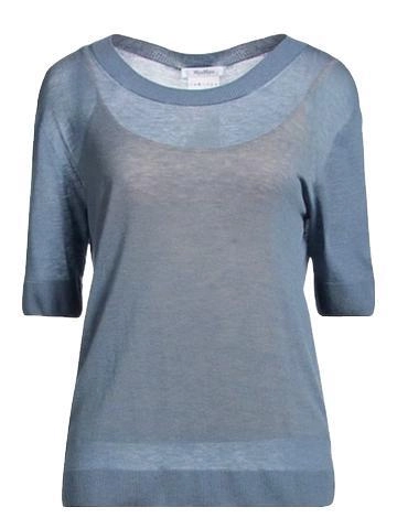 Max Mara Wool Knit Short Sleeve Top - Gray