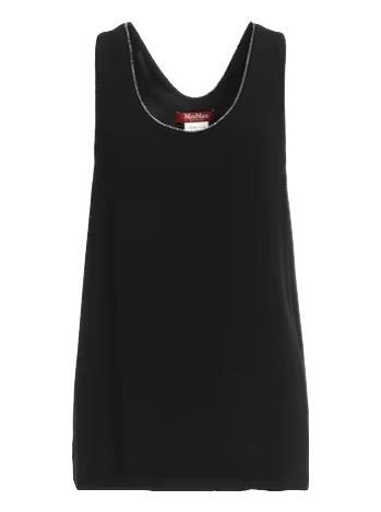 Max Mara Solid Color Sleeveless Top - Black
