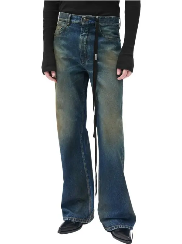 ANN DEMEULEMEESTER Faded Flared Jeans - Dark Blue