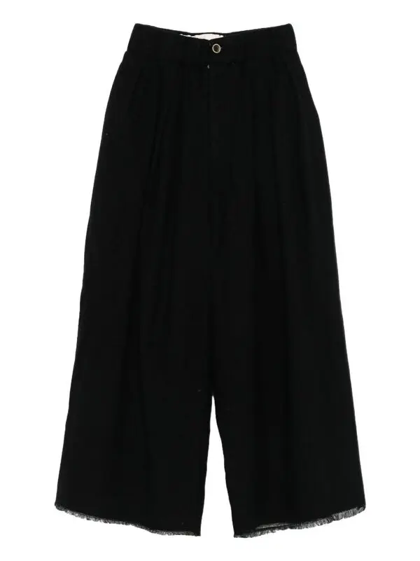 UMA WANG Belt Loops Slacks - Black