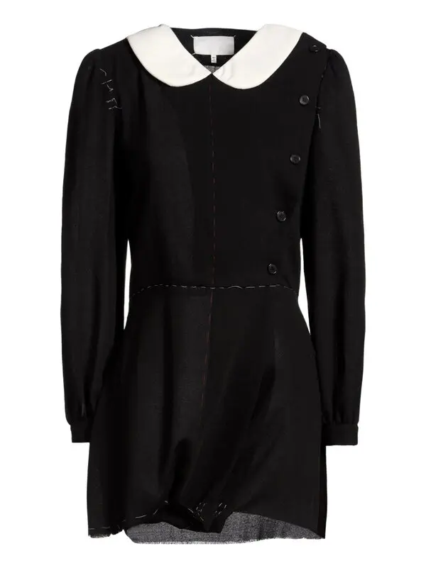 MAISON MARGIELA Long Sleeve Dress With Peter Pan Collar - Black