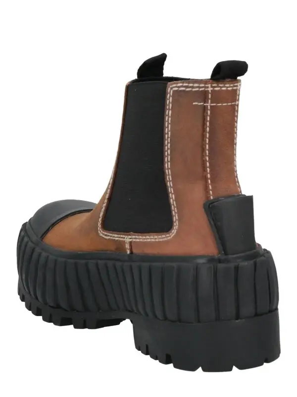 MAISON MARGIELA Two-tone Platform Boots - Camel