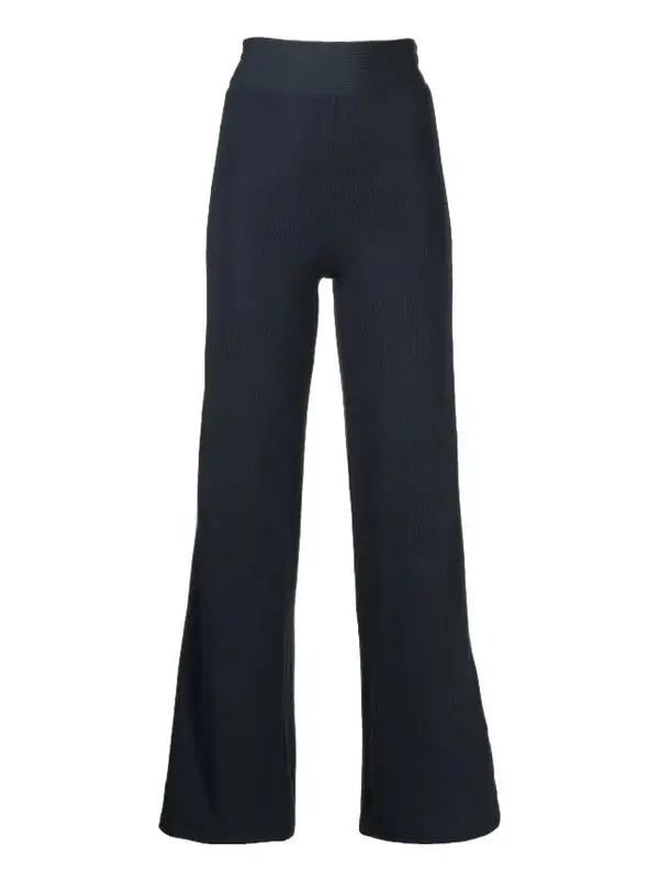 The Upside High-waisted Wide-leg Striped Trousers - Green