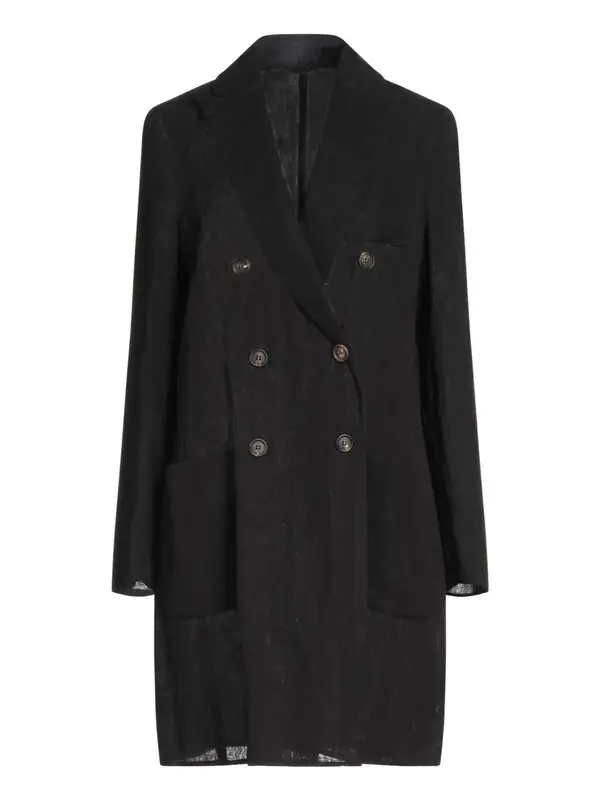 Brunello Cucinelli Mid-length Double-breasted Blazer - Black