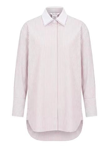 Max Mara Striped Long Sleeve Shirt - White