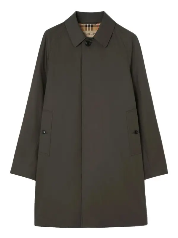 Burberry Mid-length Tropical Gabardine Camden Car Coat - Graphite Gray