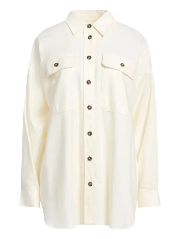Max Mara Colored Loose-fit Collared Shirt - White