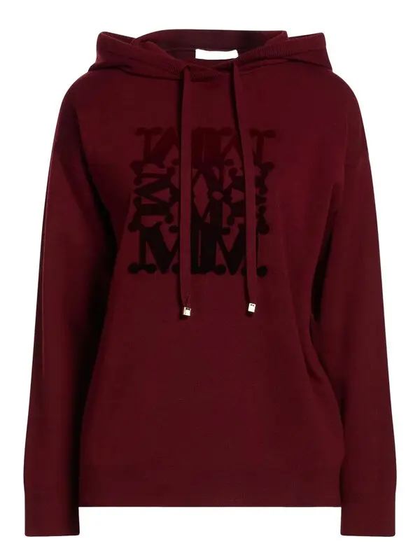 Max Mara Printed Wool Hoodie - Brown