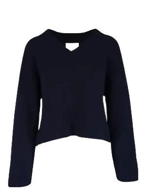 Citizens Of Humanity V-neck Wool-cashmere Blend Sweater - Black