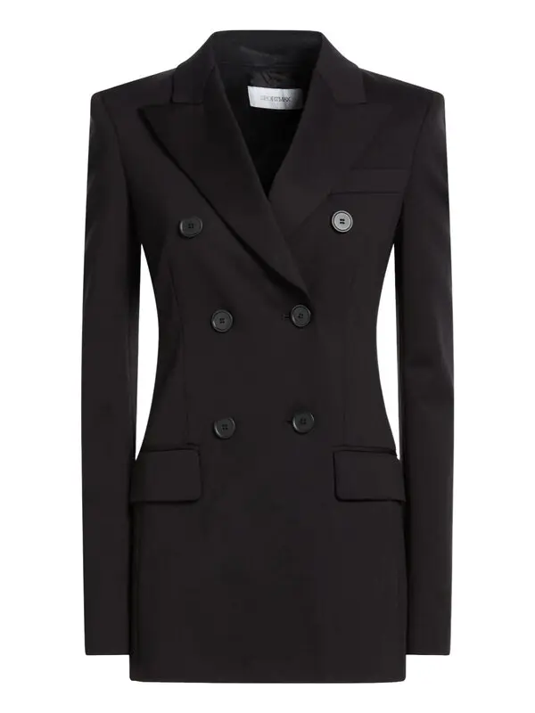 Sportmax Double-breasted Blazer-style Coat - Black