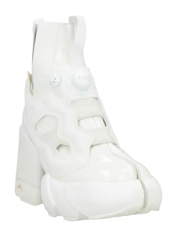 REEBOK X MAISON MARGIELA Square Toe Block Heel Ankle Boots - White