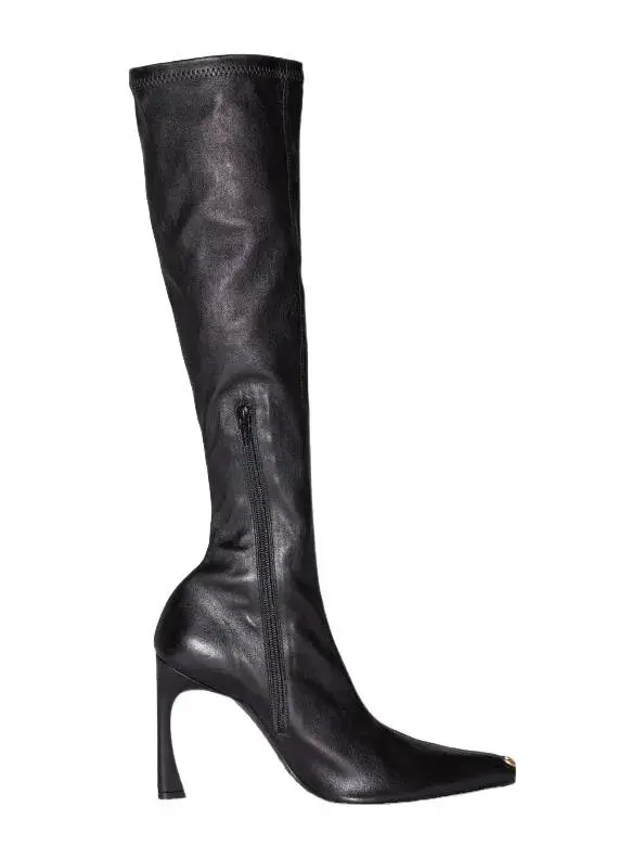 MARINE SERRE High Top Stiletto Boots - Black