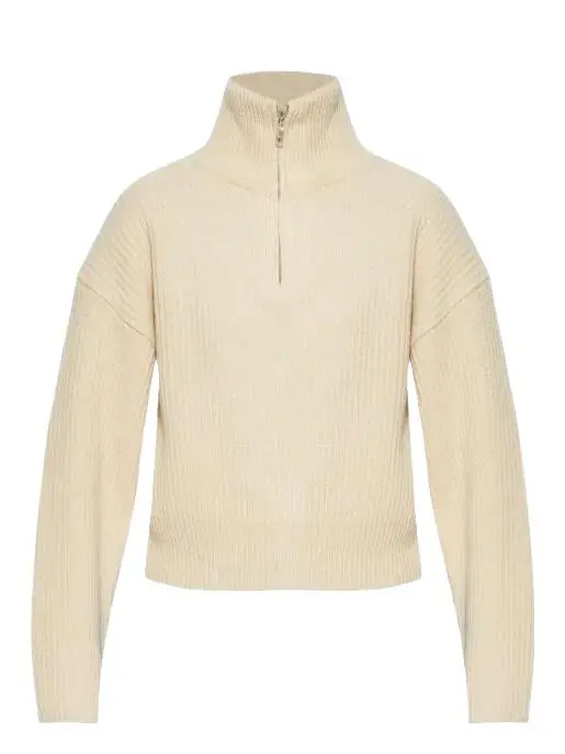 A.p.c. Zip Funnel-neck Sweater - Nude