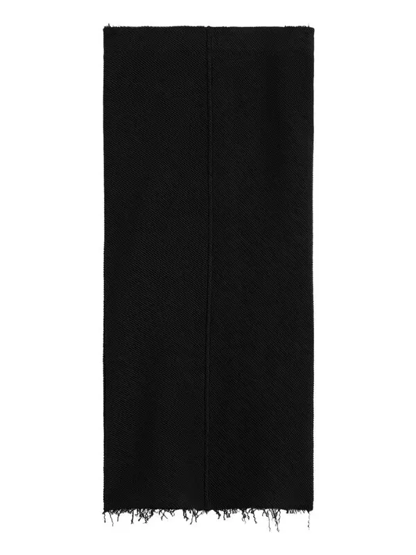 TOTEME Fringed Jersey Midi Skirt - Black
