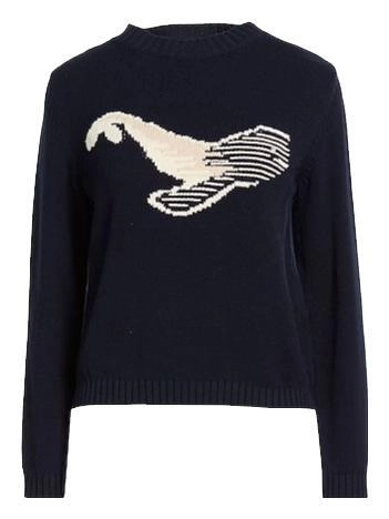 Max Mara Intarsia Knit Sweater - Black