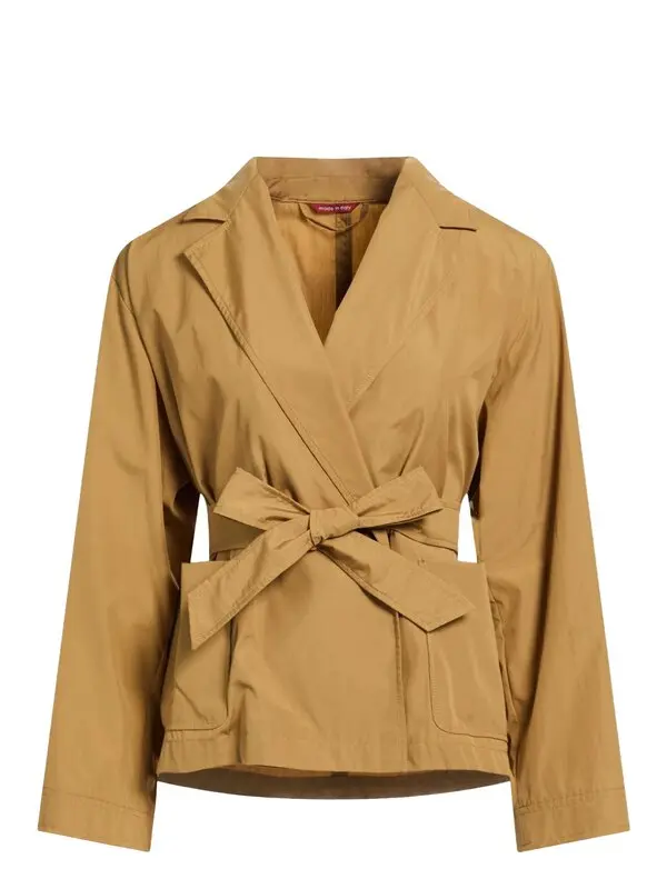 Max Mara Belted Wrap Jacket With Notched Lapel - Nude
