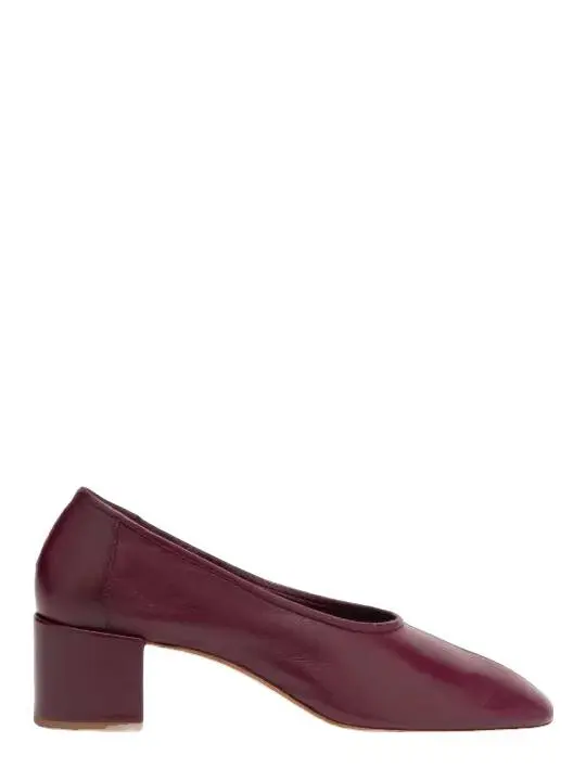 By Far Prudence Block Heel Pumps - Red