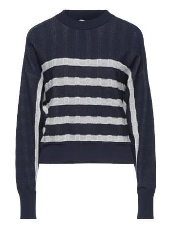 Sportmax Lightweight Striped Knit Top - Black