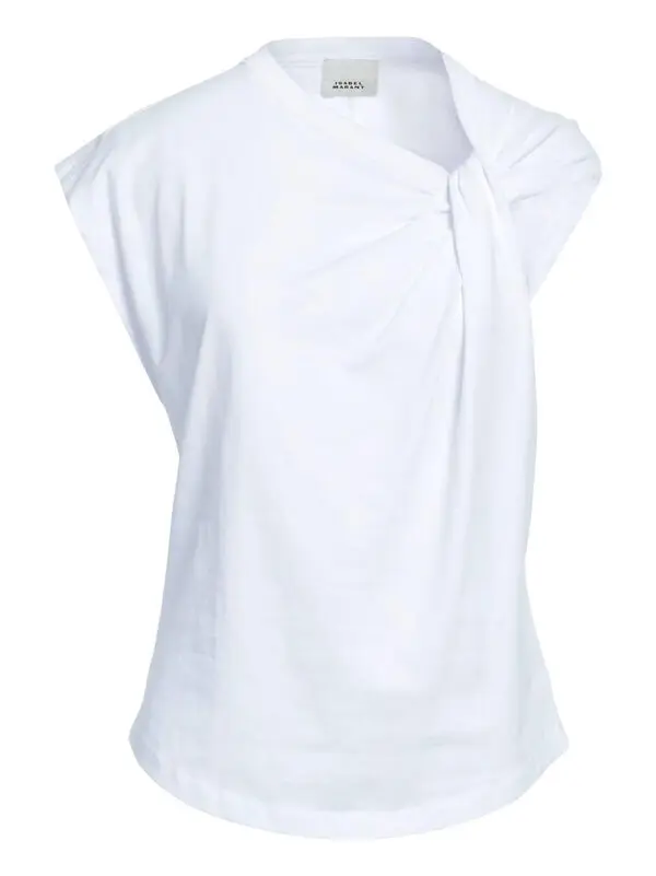 Isabel Marant Étoile Short Sleeve T-shirt With Knot Detailing - White