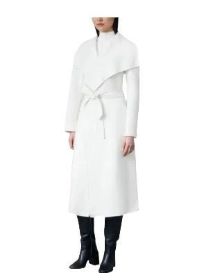 Mackage Mai Cn Belted Long Coat - White