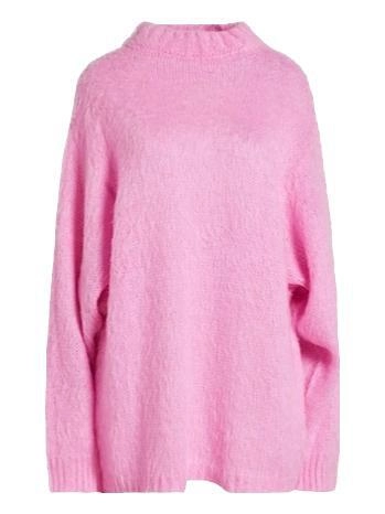 MAISON MARGIELA Mock Neck Knit Sweater - Pink