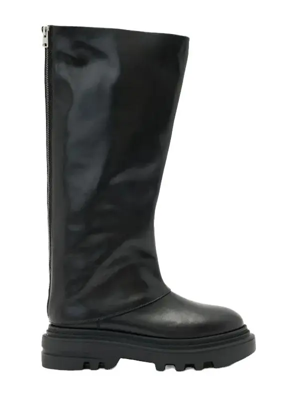 ALLSAINTS Maxie Zip-fastening Knee High Boots - Black