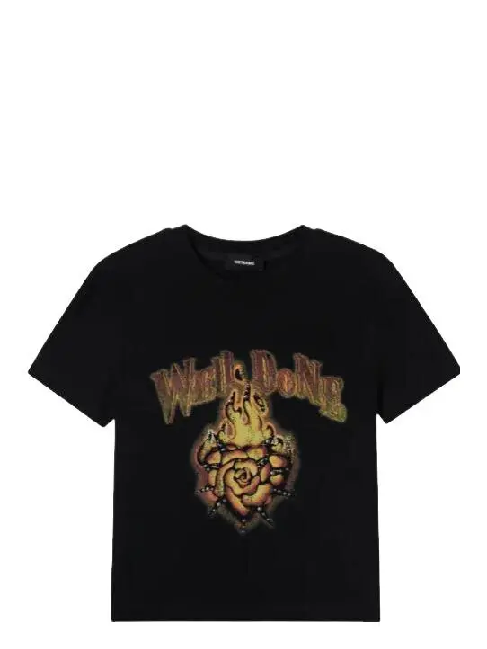 We11Done Short Sleeve Graphic T-shirt - Black