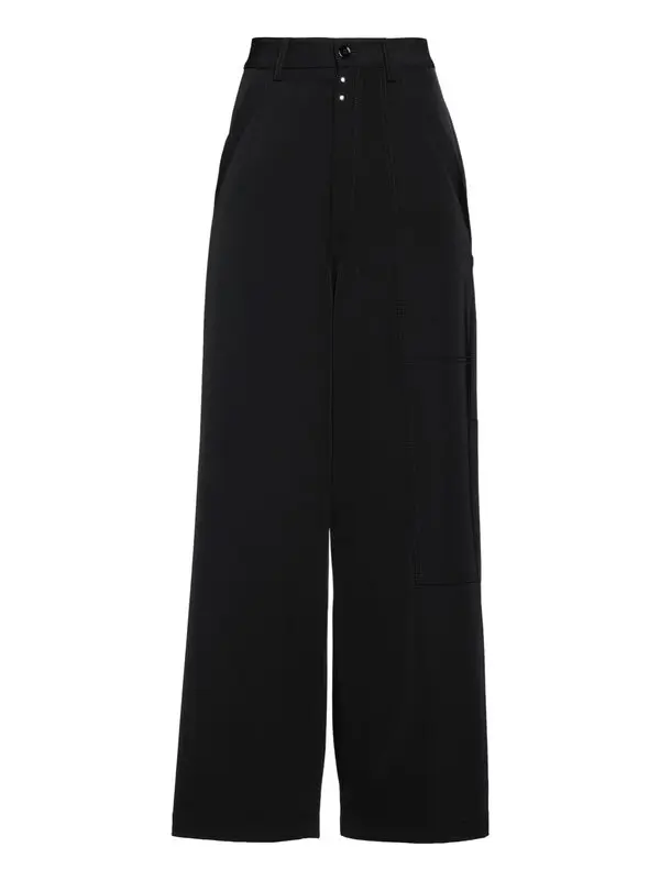 MAISON MARGIELA Tailored Solid Color Twill Pants - Black