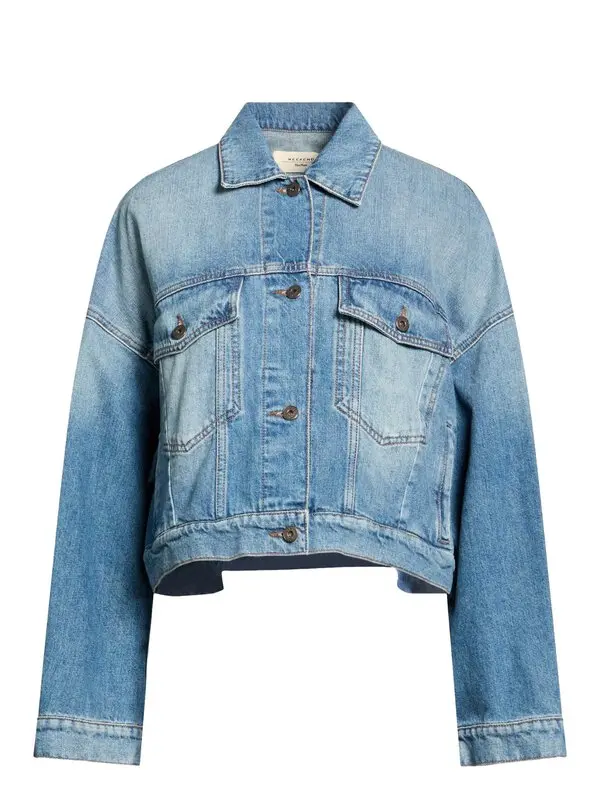 Max Mara Medium Wash Denim Trucker Jacket - Blue