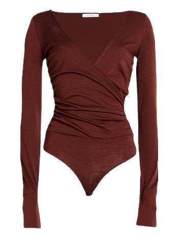 Max Mara Solid Color Long-sleeve Jumpsuit - Brown