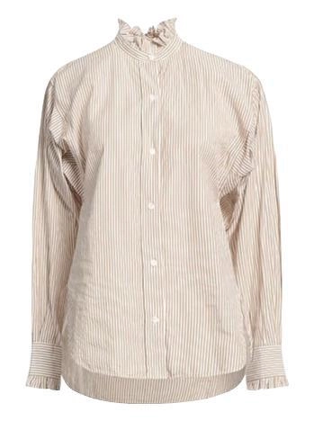 Isabel Marant Étoile Striped Puffed Sleeve Shirt - Nude
