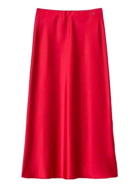 TWINSET A-line Satin Skirt - Red